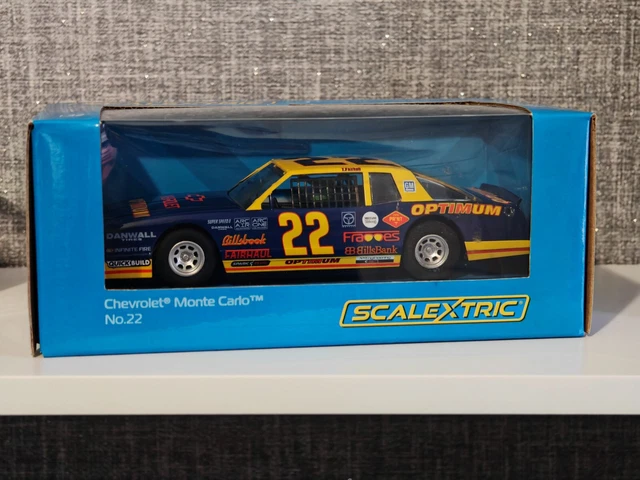 SCALEXTRIC C4038 CHEVROLET Monte Carlo NASCAR Blue Yellow 22 £26.99 ...