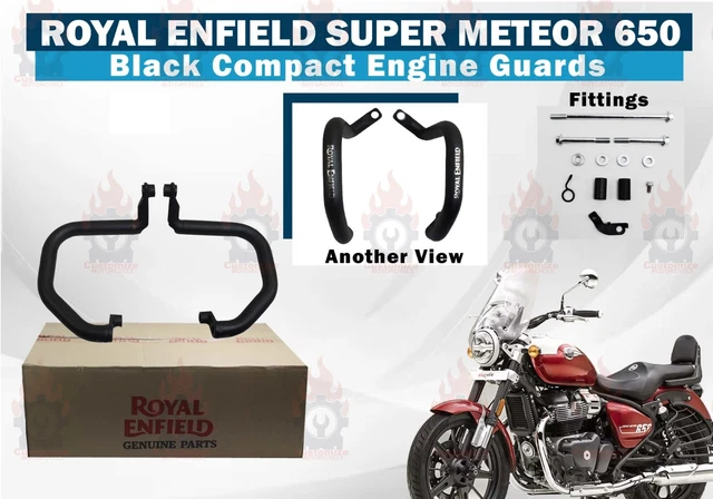 ROYAL ENFIELD SUPER Meteor 650 "Black Compact Engine Guard SS" EUR 134 ...