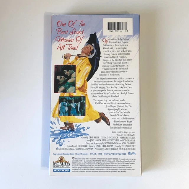 SINGIN' IN THE Rain (1951) VHS $12.09 - PicClick CA