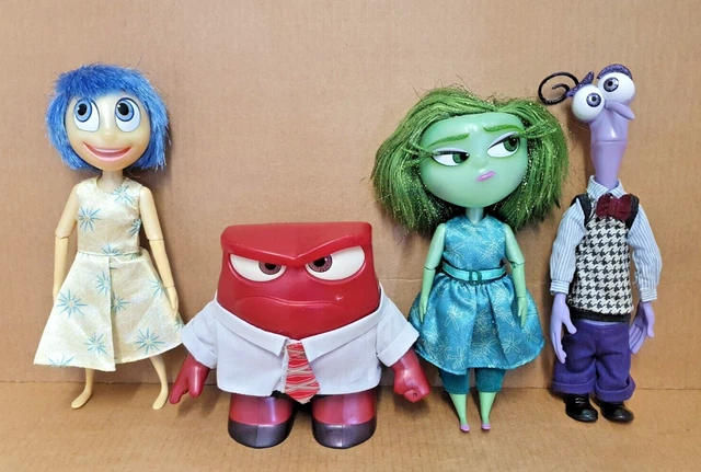 DISNEY DELUXE INSIDE OUT LIGHT-UP TALKING DOLLS - Joy, Anger, Disgust ...