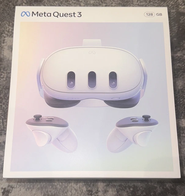 META QUEST 3 128GB Virtual Reality Headset with controllers - Brand New ...