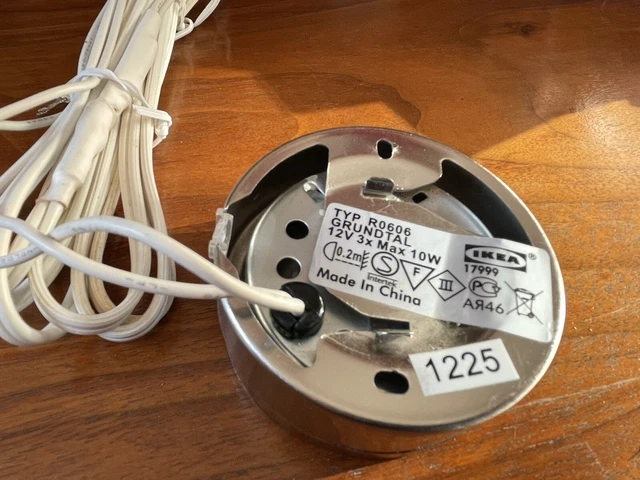 IKEA KITCHEN UNDER Counter Light Grundtal 12V 10W G4 Stainless Steel ...