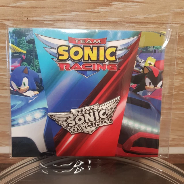 SONIC THE HEDGEHOG Racing Logo Collectable Pin Badge Sega Team Brand ...