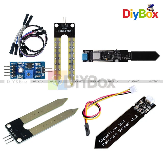 SOIL MOISTURE DETECTION Module ESP32 CP2104 DHT11 Temperature Humidity ...