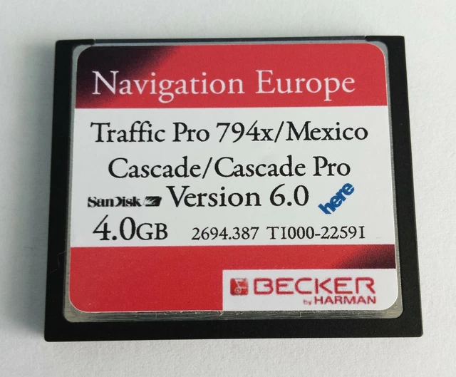 BECKER TRAFFIC PRO CASCADE MEXICO Ferrari carte routière EUROPE v6 2019 ...