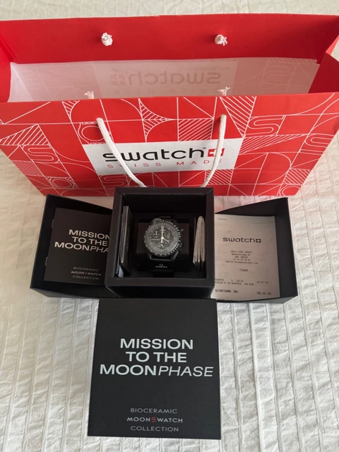SWATCH X OMEGA Mission to the Moon phase / New Moon / Black Snoopy EUR 249,00 - PicClick FR