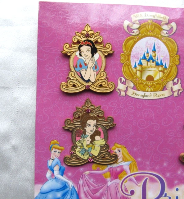 WDW DISNEY PARKS Princess Pin Trading Set Snow White, Belle, Cinderella ...