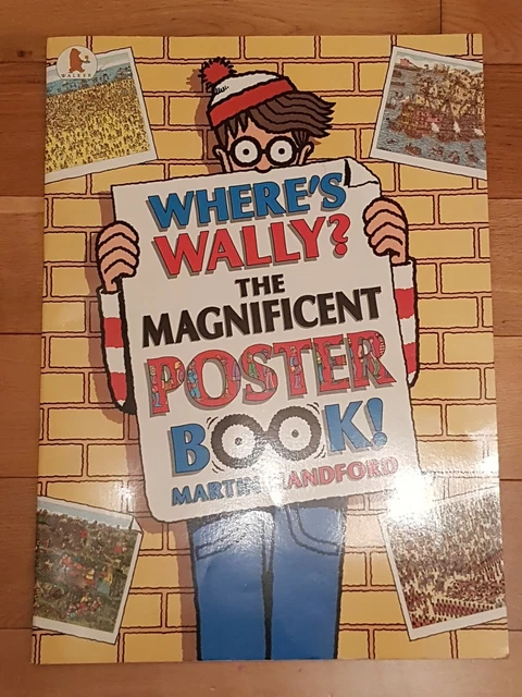 WHERE'S WALLY THE Magnificent Poster Book Martin Handford, 1991, rare ...
