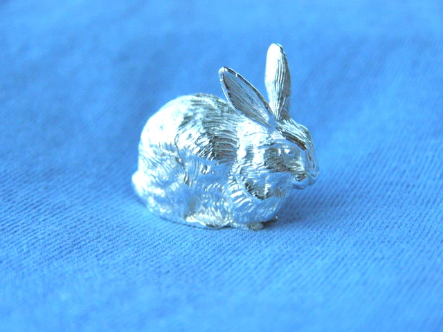 SILVER RABBIT MODEL. Hallmarked Sterling Silver Rabbit Figure Made In ...