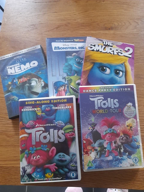 DVD BUNDLE KIDS. Finding Nemo. Monsters Inc. Smurfs 2. Trolls. Troll ...