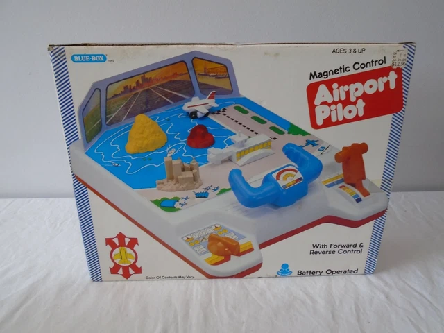 VINTAGE BLUE-BOX TOYS Magnetic Control Airport Pilot Play Set [ Year ...