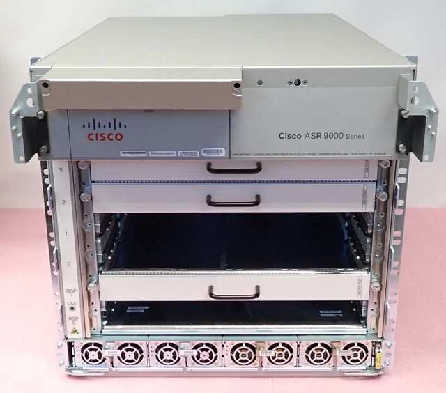 CISCO ASR 9006 V2 Router 10U Chassis ASR-9006-AC-V2 + ASR-9006-FAN PWR ...