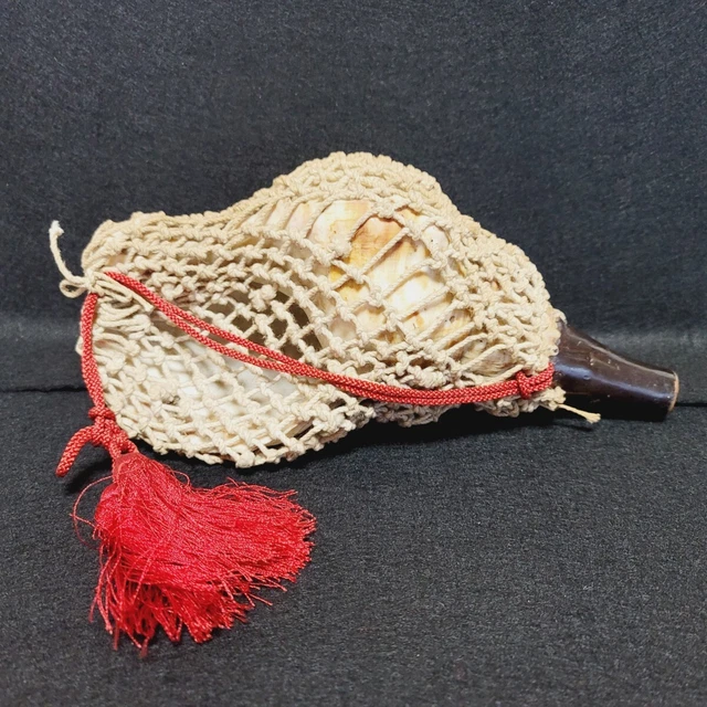 CONCH SHELL W/BAG 11inch Yamabushi Buddhism Armor Helmet Shugenja Bushi ...