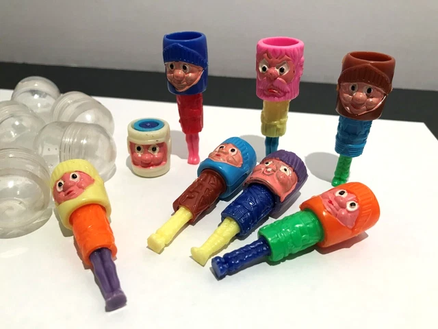 VINTAGE 1970'S VENDING Machine Toy Telescoping Figures X 8 - Brabo Toys ...