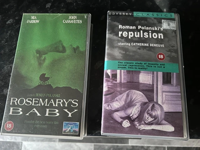 REPULSION + ROSEMARY'S BABY - 2x VHS VIDEOS - ROMAN POLANSKI CULT FILMS ...