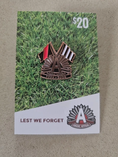 AFL 2024 ANZAC Day Game Pin Badge Only Sold @ Essendon Collingwood Game ...