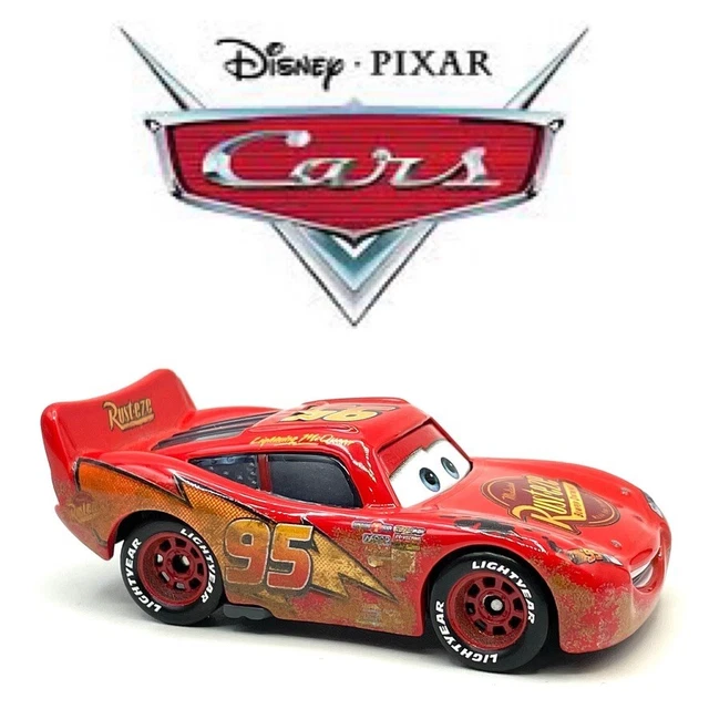DISNEY PIXAR CARS Supercharged Rust-eze Lightning McQueen LOOSE 1:55 ...