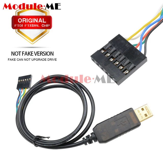 ORIGINAL FTDI FT232RL USB to TTL RS232 6PIN Serial Adapter Cable for ...