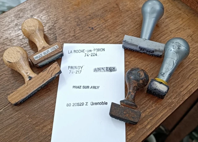 LA POSTE PTT Lot Griffe Bureau De Poste Département 38 74 , Annecy ...