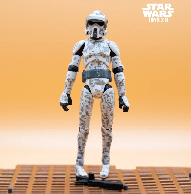 STAR WARS FIGURE 2008 Animated Clone Wars Arf Trooper Jungle Camo Clone ...