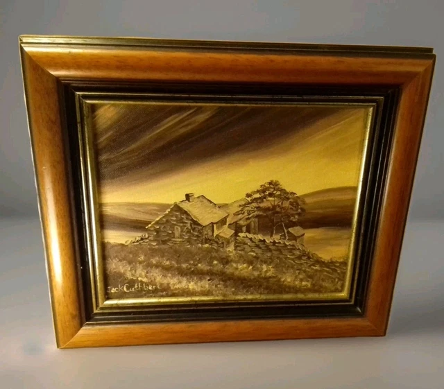 PAIR OF SIGNED Jack Cuthbert Oil Paintings Wuthering Heights & Brontë ...