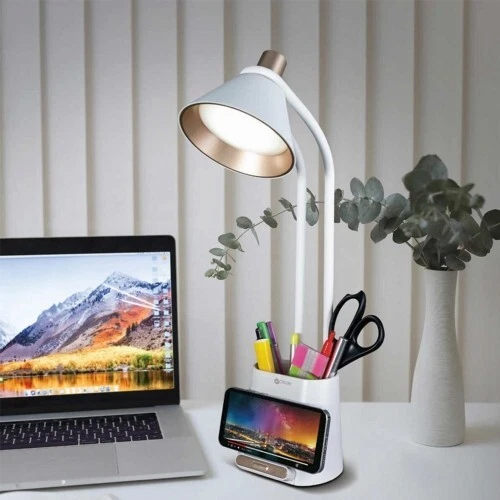 OTTLITE LED DESK Organiser Lamp with Wireless Charging Stand £39.99 ...