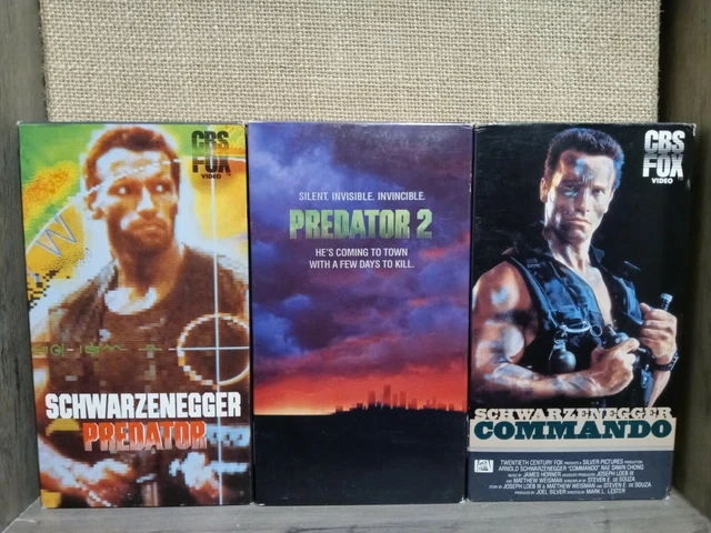 PREDATOR 1 AND 2 VHS/Commando VHS.Arnold Schwarzenegger.CBS FOX VHS LOT ...