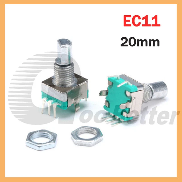 ROTARY SHAFT ENCODER EC11 5Pin Audio Digital Potentiometer With Push ...