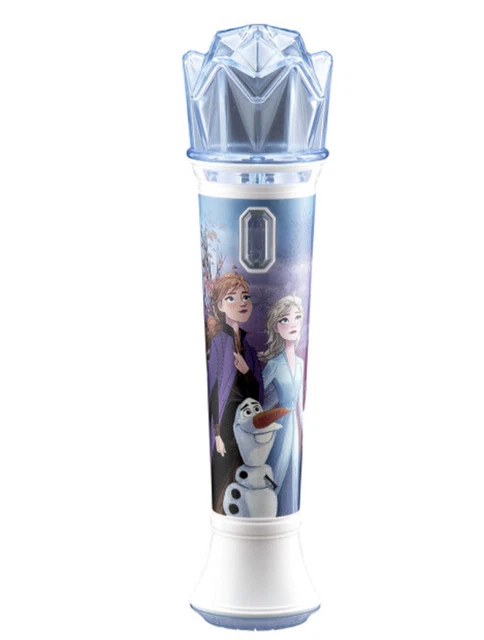 SING ALONG MICROPHONE Flashing Light Disney Elsa Anna Olaf Kids Frozen ...
