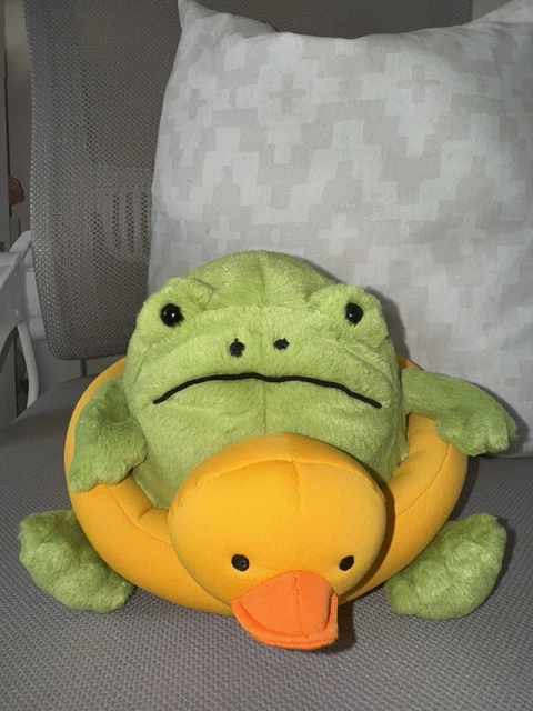 JELLYCAT RICKY RAIN Frog with Rubber Ring BNWT £47.52 - PicClick UK