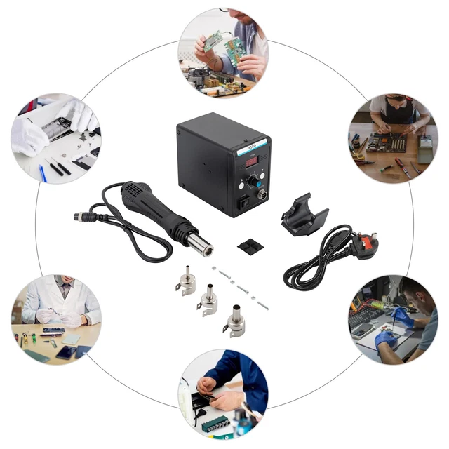 700W HOT AIR Rework Station Soldering Heat Gun Digital Display Quick ...