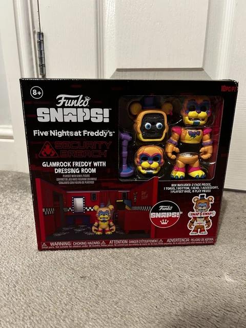 FUNKO SNAPS FIVE Nights At Freddys Glamrock Freddy & Dressing Room. £34 ...