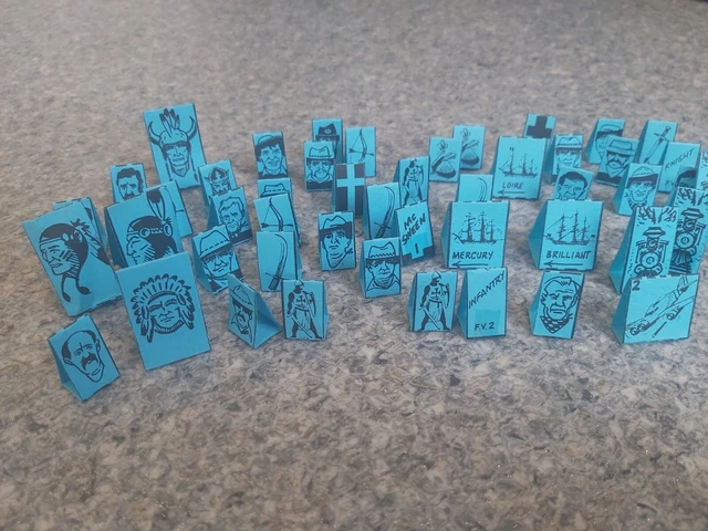 3D STANDING PAPER model counters markers cowboys Indians infantry game ...