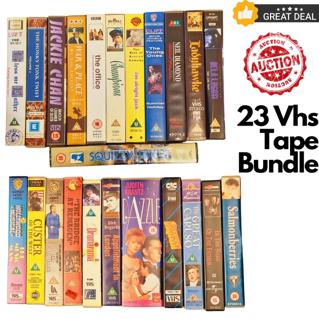 23 VHS TAPES Vintage Movies TV Shows Music Perfect for Collector ...
