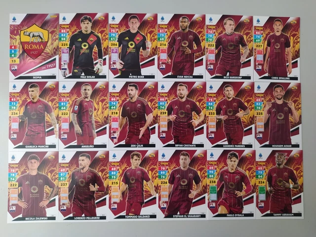 PANINI CALCIATORI ADRENALYN 2024-25 2025 Roma Squadra Completa 18 Card EUR 10,00 - PicClick IT