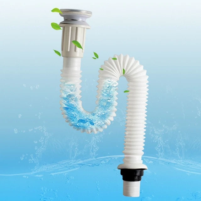 SINK DRAINS WATER Hose Wash Basin Pipe Basin Drainer Plumbing Deodorant ...