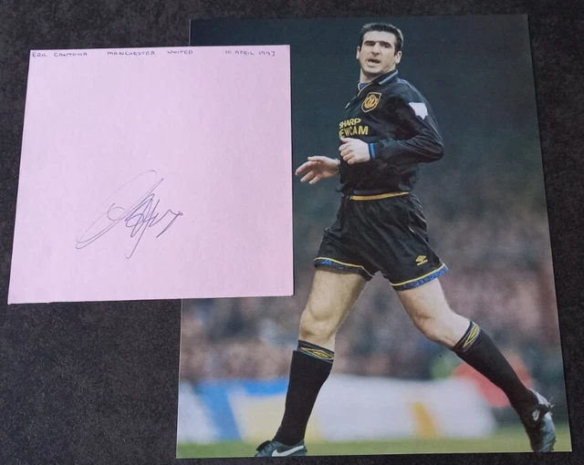 ORIGINAL ERIC CANTONA Hand Signed Autograph on paper FROM THE EARLY 90 ...