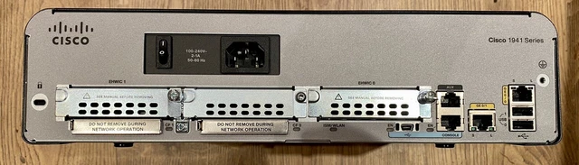 CISCO 1941/K9 INTEGRATED Services Gigabit Router 2U ipbase K9 CCNA CCNP ...