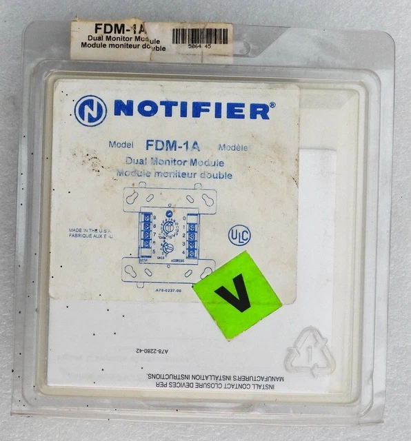 NOS NOTIFIER MODELO: FDM-1A DUAL MONITOR MODULE Fuego Seguridad Alarma Signal EUR 143,86 ...