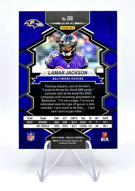 2023 MOSAIC LAMAR Jackson Blue Reactive Prizm National Pride Baltimore ...