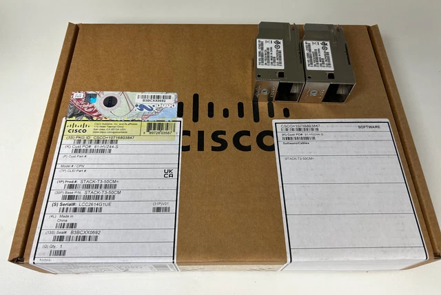 CISCO C9300L-STACK-KIT. (2 x C9300L-STACK + 1 x STACK-T3-50CM).90 DAY ...