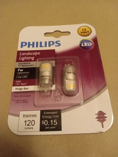 PHILIPS LANDSCAPE LIGHTING 2-bulb pack 1.2W LED T5 7W Replacement EUR 6 ... PHILIPS LANDSCAPE LIGHTING 2-bulb pack 1.2W LED T5 7W Replacement EUR 6 ...