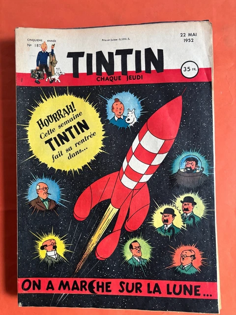 TINTIN FRANCAIS N° 187 Couverture Herge 1952 Alix Blake Et Mortimer Bon ...