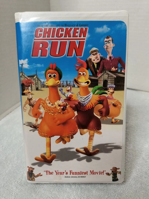 CHICKEN RUN MOVIE VHS 2000 DreamWorks Animation Clamshell Case $1.37 ...