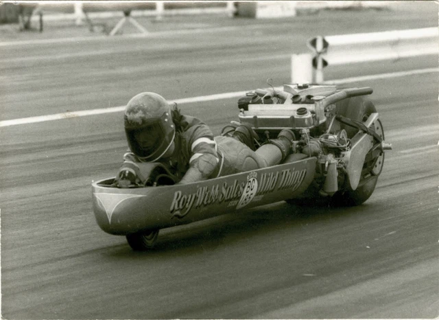 ROY WEBB SALES "Wild Thing" drag bike at Santa Pod(?) original ...