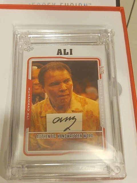 MUHAMMAD ALI AUTHENTIC handwriting hand written handwritten word card 3 ...