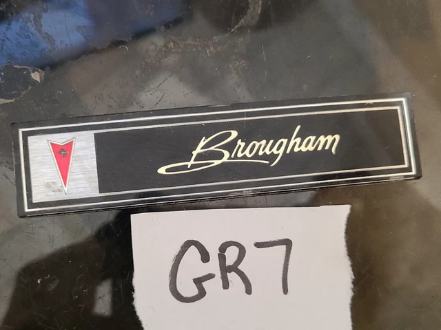 VINTAGE 1970'S PONTIAC Brougham Plastic Stick On Dash Emblem Oem Gm Bin ...