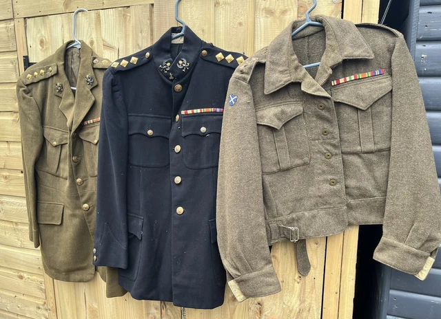 ORIGINAL SET 3 WW2 British Army Officers Uniforms 1940 Battledress ...