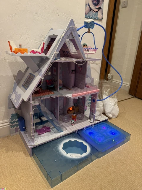 LOL SURPRISE! WINTER Disco Chalet Doll's House with snow furniture and ...