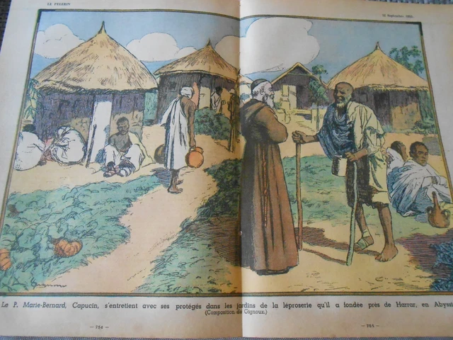 HARRAS ABYSSINE LE P. Marie Bernard Capucin dessin Print 1935 EUR 8,50 ...